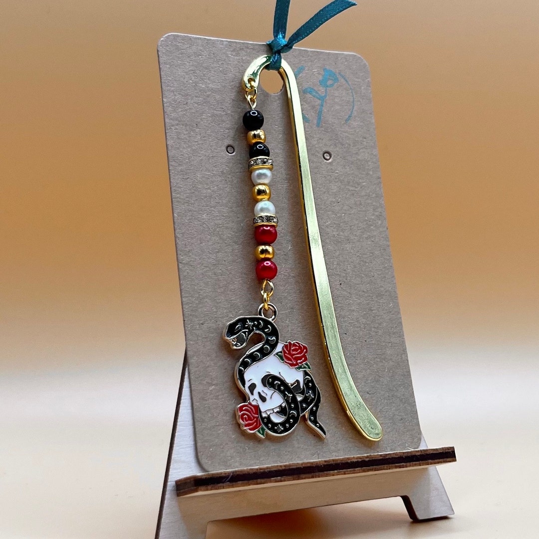 Snake and Moon Bookmark, Snake-themed Gift for Her, Birthday Gift for ...