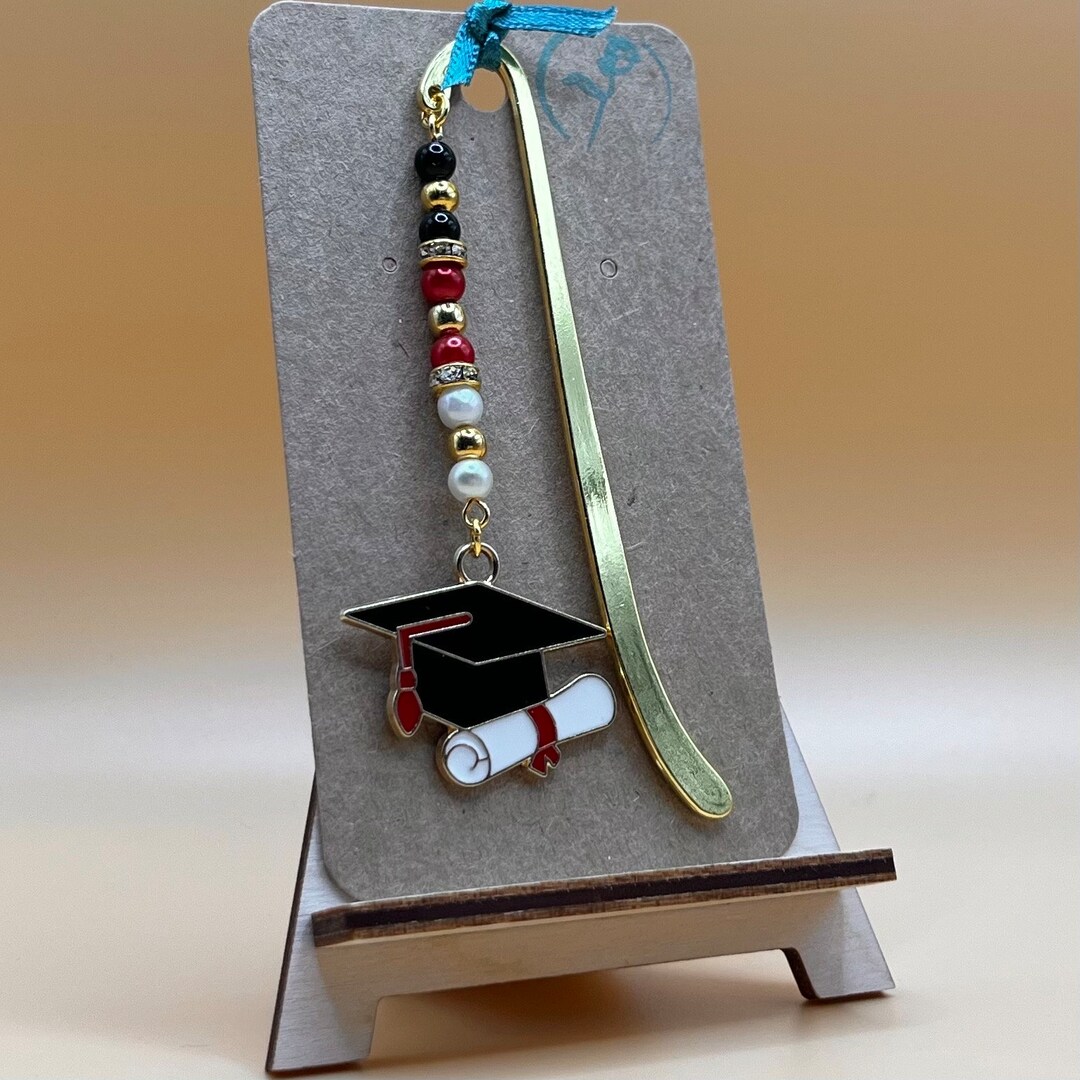 Graduation Cap Bookmark, Graduation Gift for Her, End of Year Gift for ...