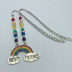 Best Friends Bookmark Pair, Handmade Bookmarks, Metal Bookmark, Thank ...