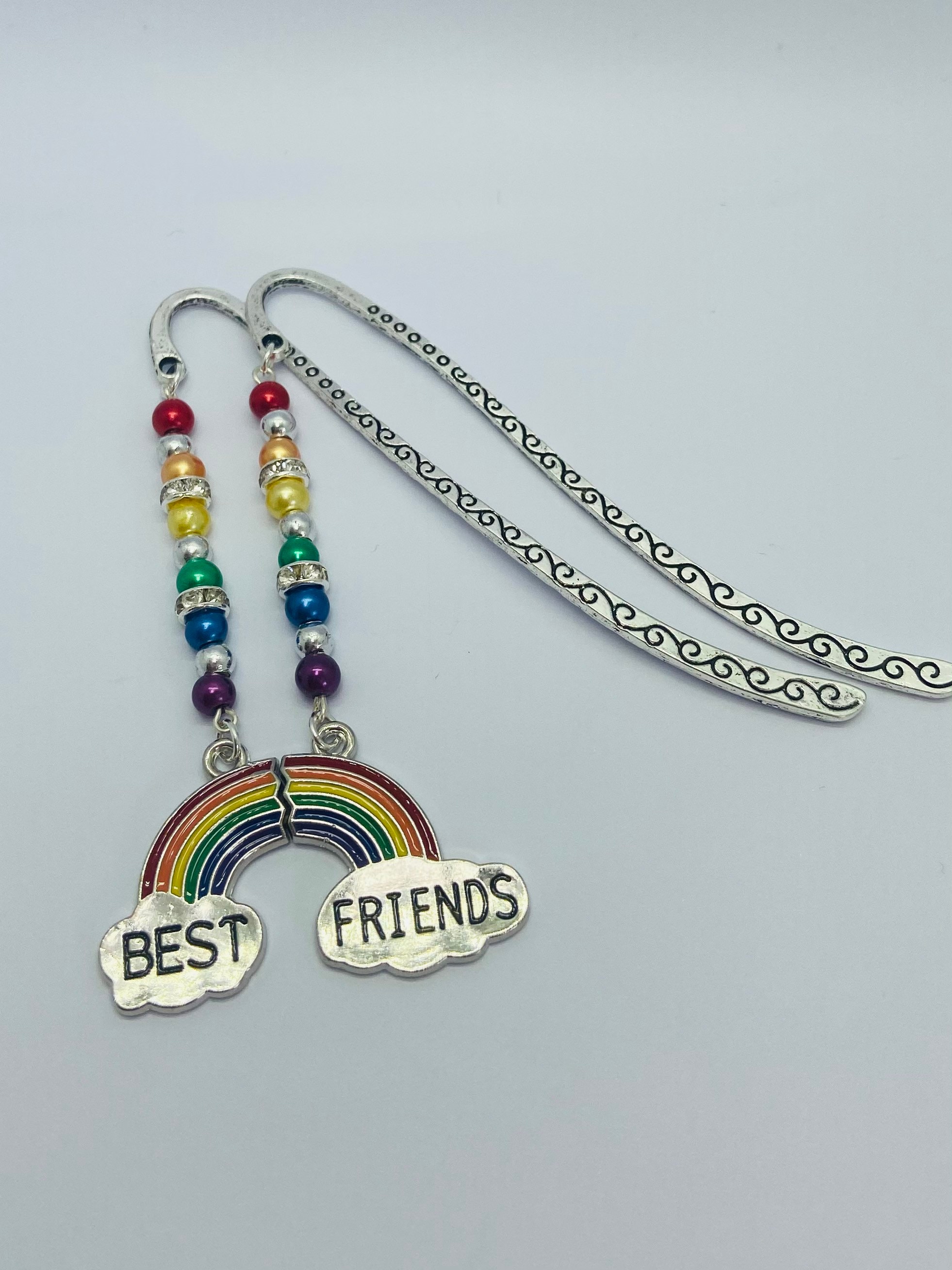 Best friends bookmark pair / handmade bookmark / metal | Etsy