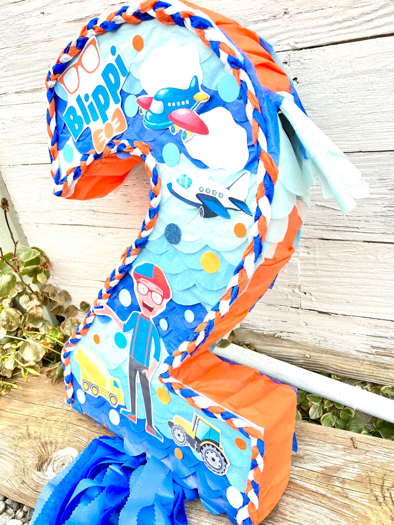 Blippi Number Two Piñata 2nd Birthday | Etsy