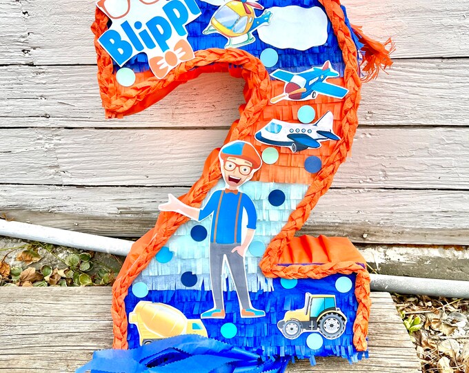 Blippi Number Two Piñata | Etsy UK