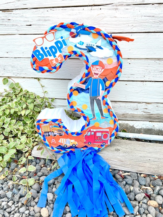 Blippi Number Three Piñata - Etsy