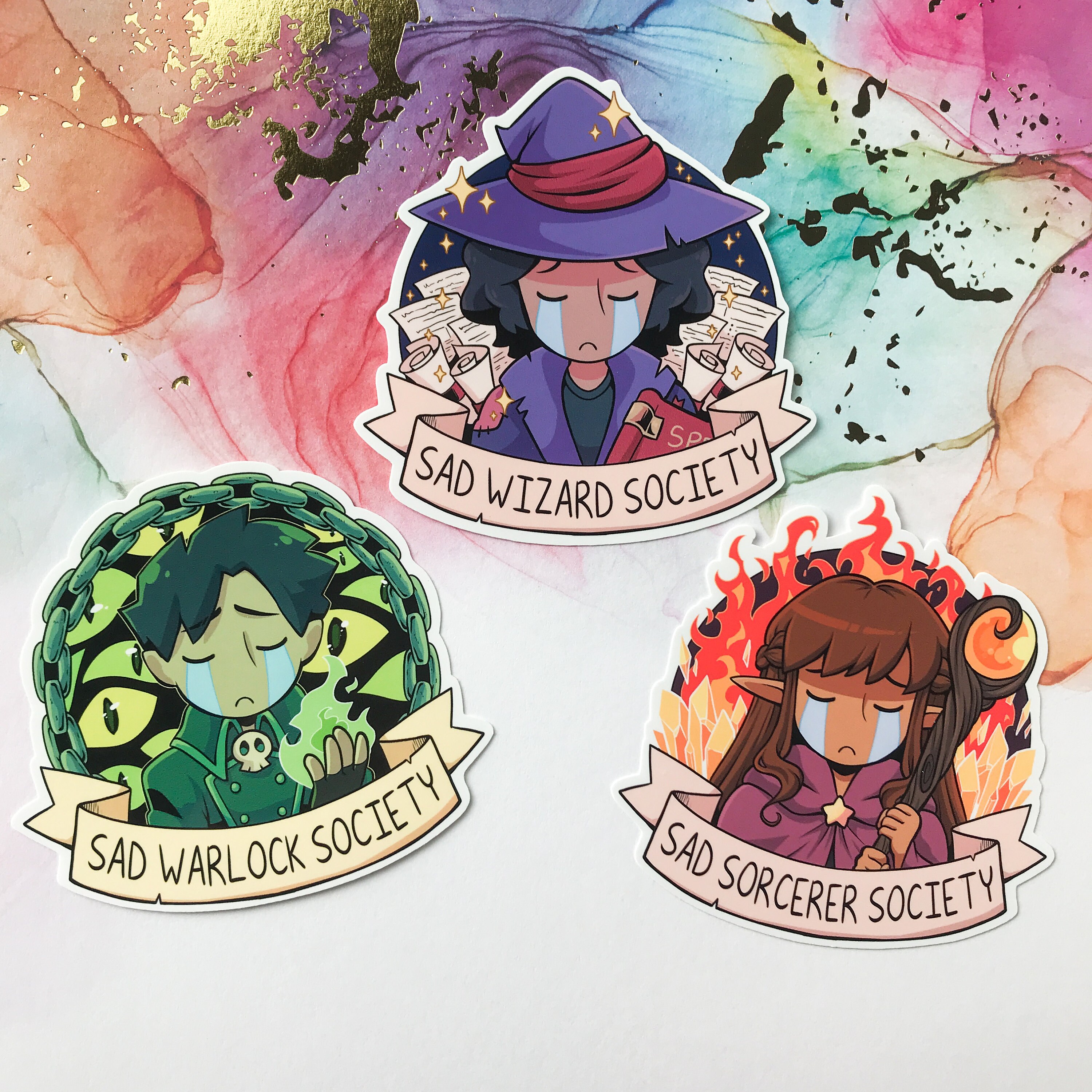 Sad D&D Society Stickers | Etsy