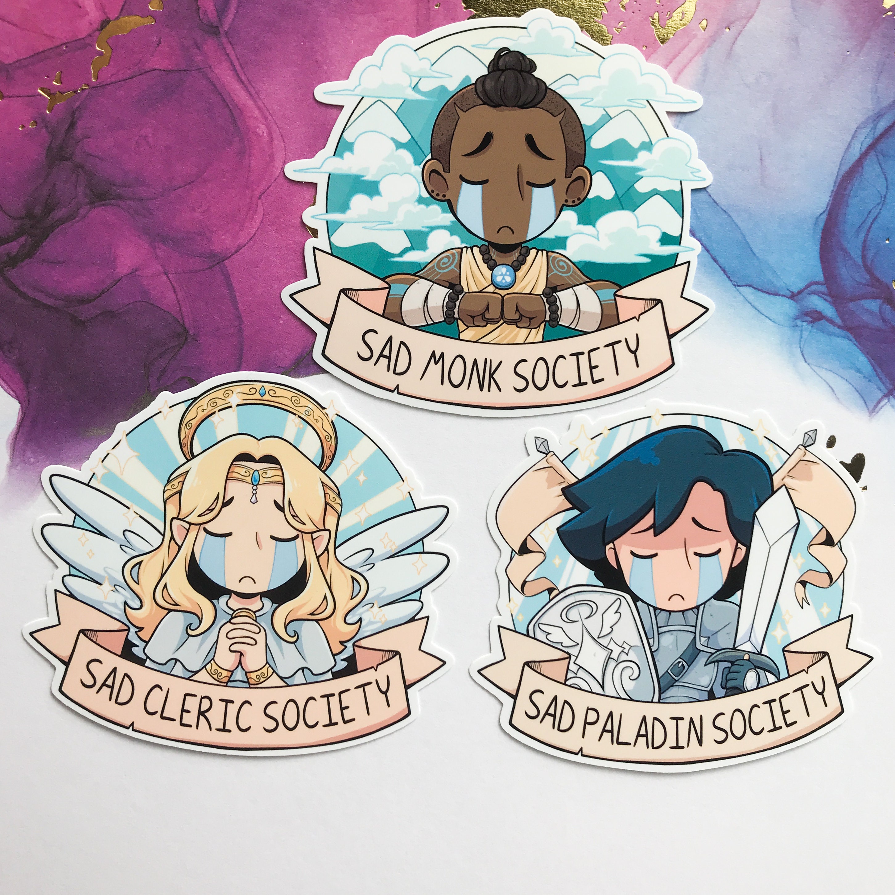 Sad D&D Society Stickers | Etsy