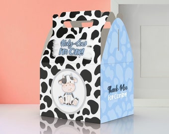 Holy Cow I'm One Theme | Party Favor Boxes | Birthday | Baby Shower ...