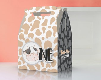 Custom Cow Gable Box | 3D Party Favor, Birthday Packaging - Etsy