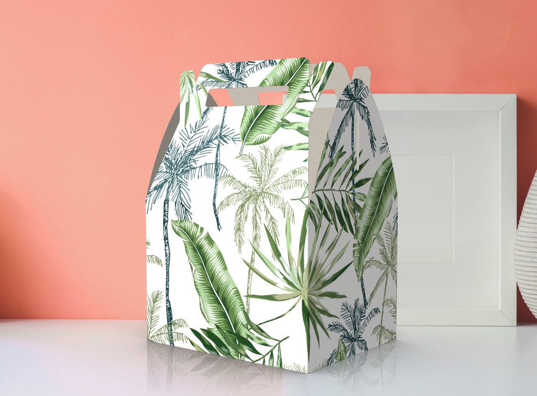 Palm Tree Leaves Party Favor Boxes - Etsy