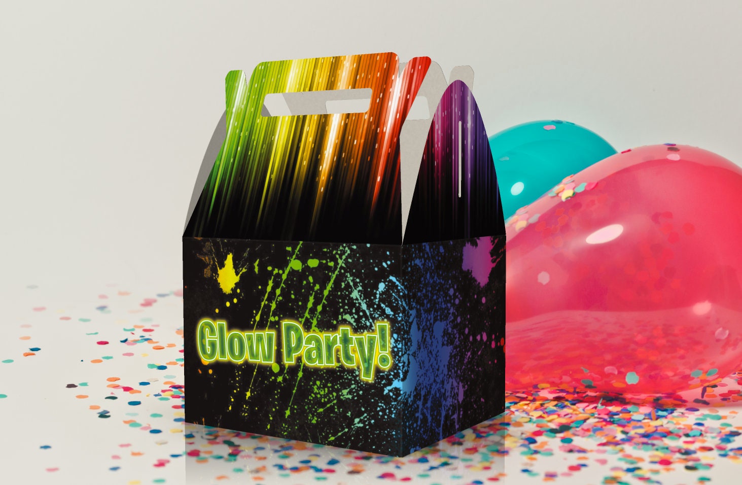 Glow Theme Party Favor Boxes | Etsy