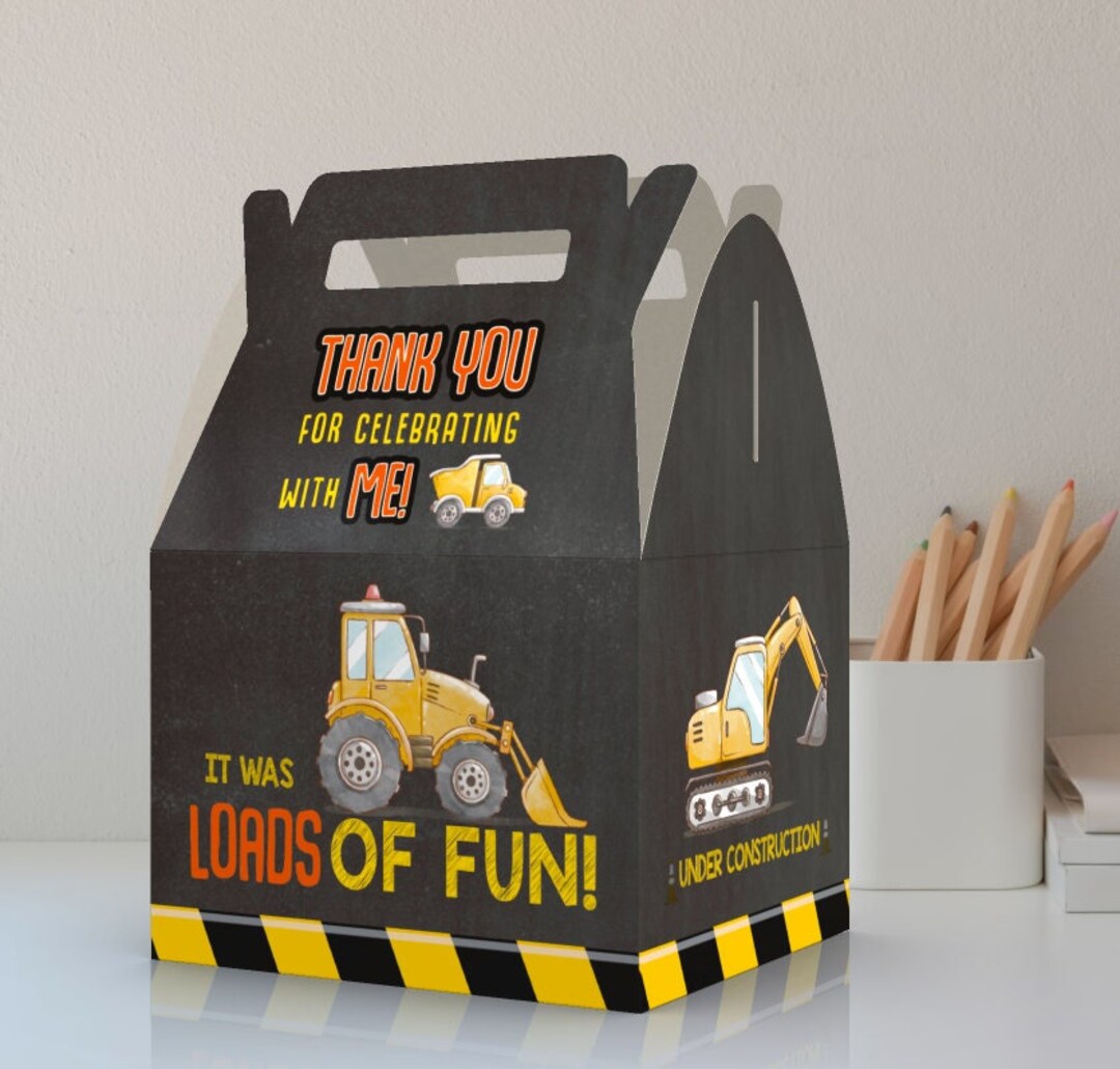 Contruction Theme Party Favor Boxes - It Was Loads of Fun - Under ...
