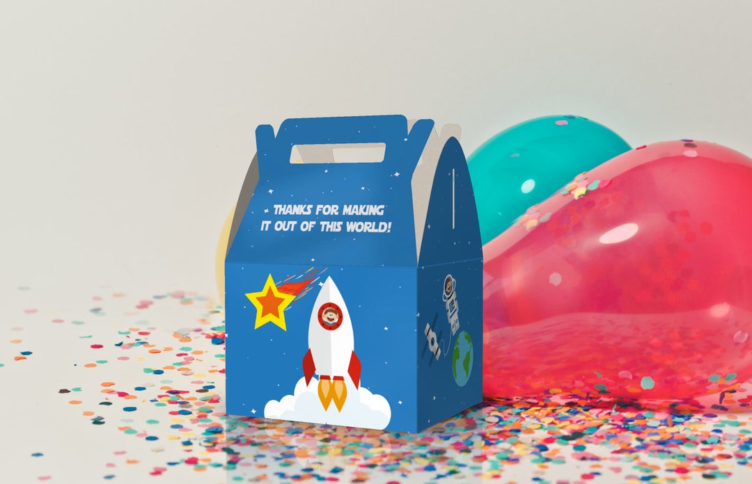 Rocketship Party Favor Boxes - Etsy