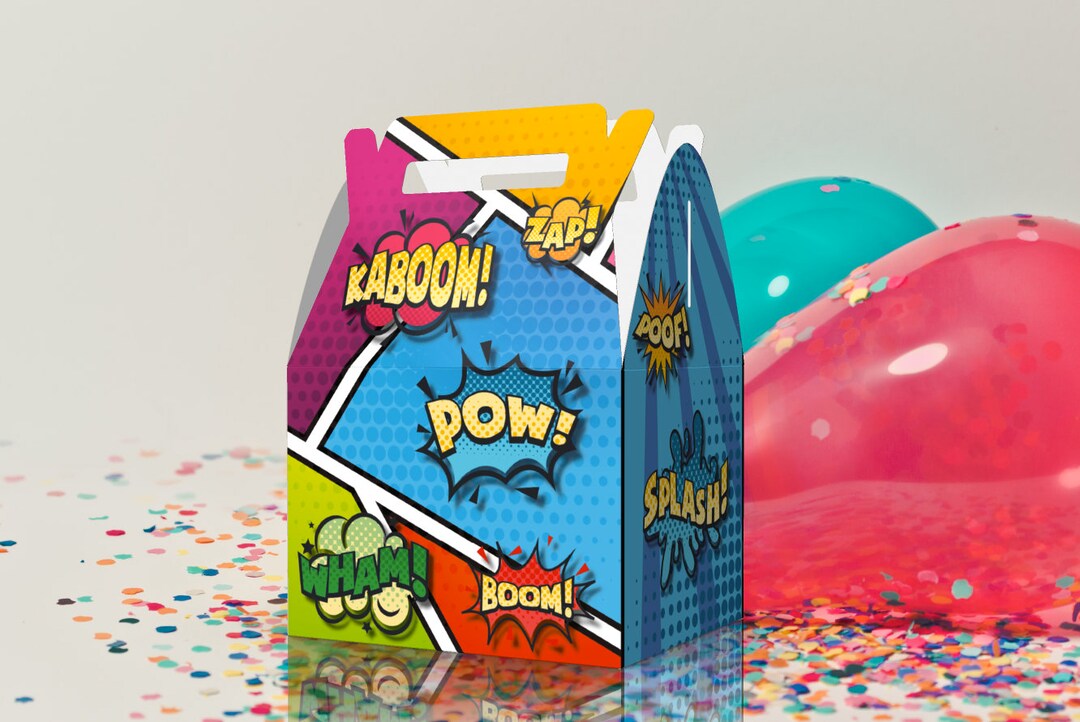 Comic Book Party Theme Party Favor Box - Etsy