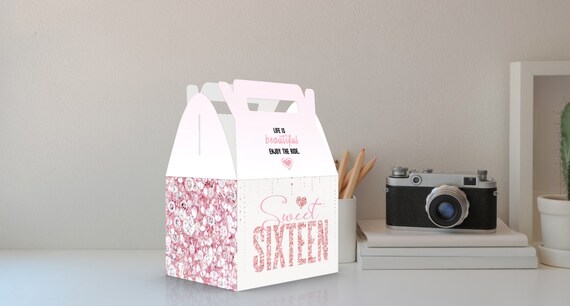 Sweet 16 Party Favor Boxes Party Supplies Party | Etsy