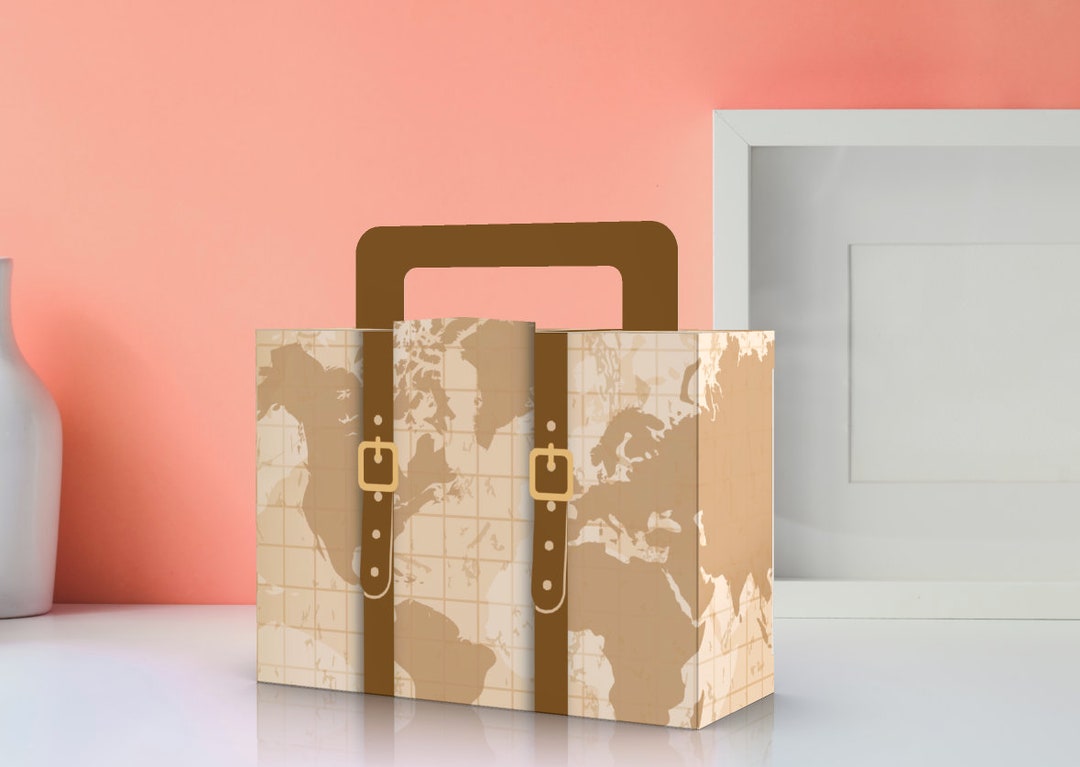 Vintage Map Suitcase Style Party Favor Boxes - Etsy