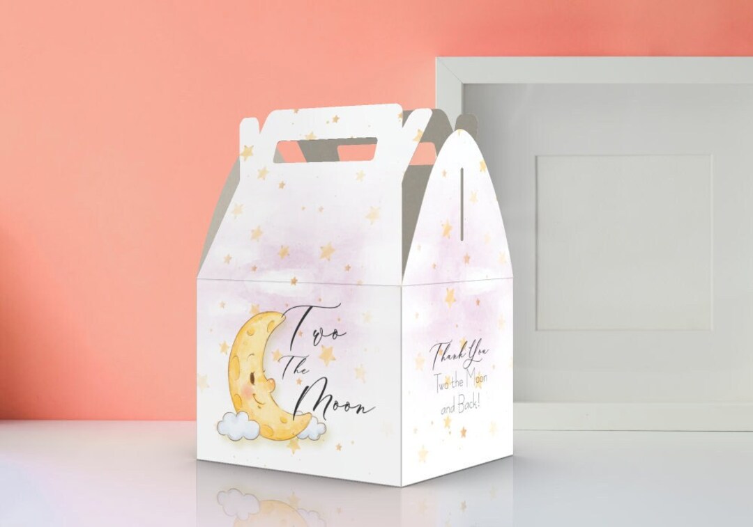 Two the Moon Party Favor Boxes - Etsy