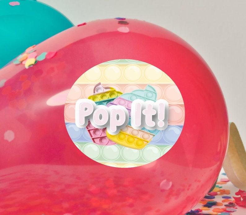 Pastel Pop It Stickers Round Stickers 3 Inch Stickers - Etsy