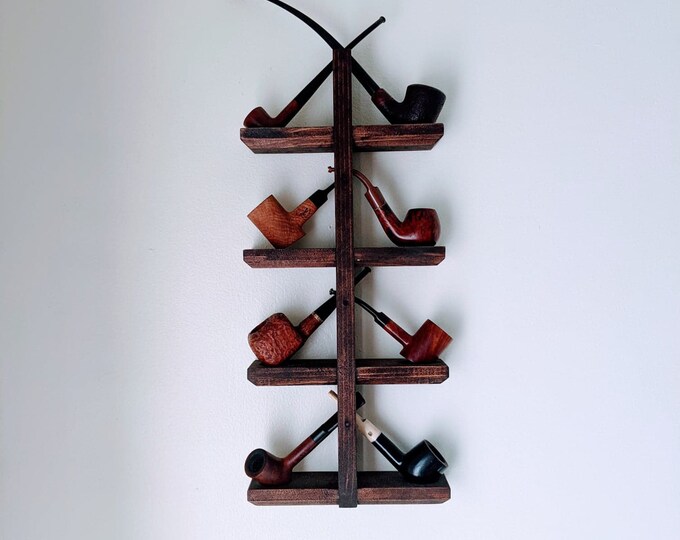 Solid Oak Pipe Display Stand - Etsy