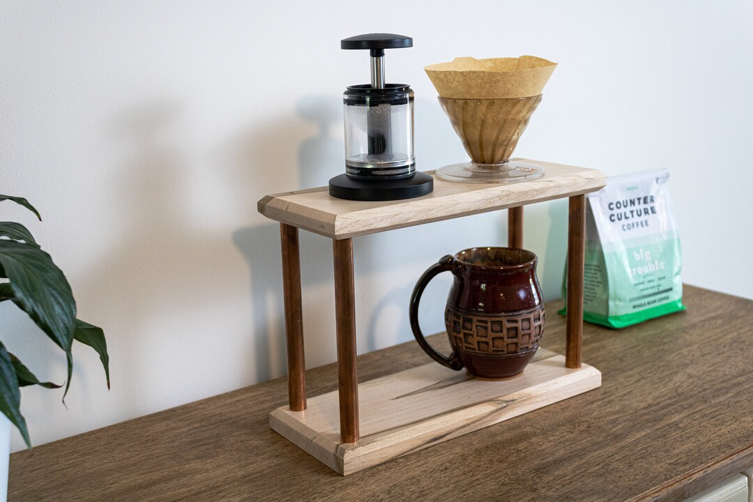 Double Pour Over Stand in Ambrosia Maple, Coffee Jack Stand, V60 Stand ...