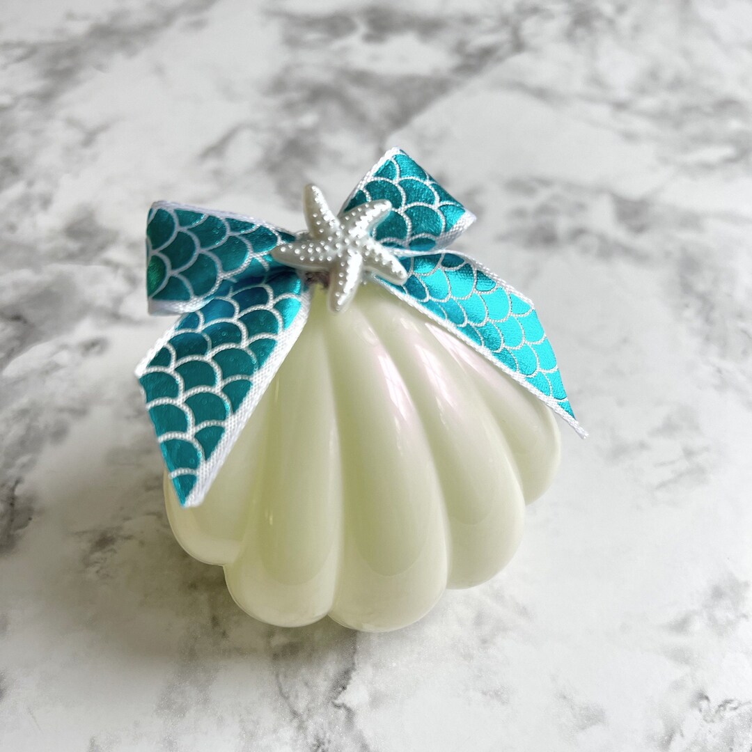 Mermaid Scales Sea Shell Favor Container With Starfish Party Decoration ...