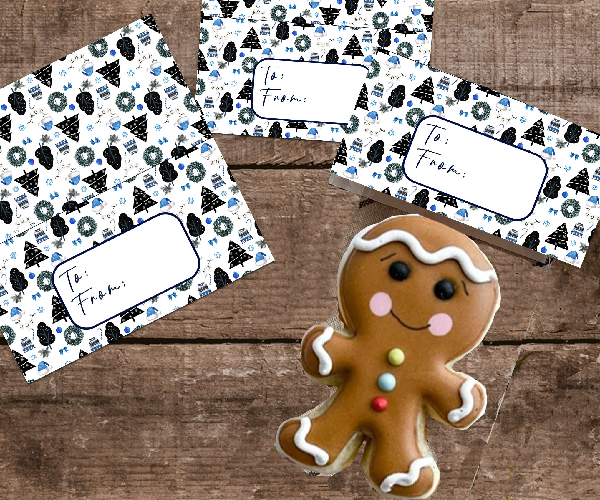 Christmas Bag Toppers 3 Different Sizes, 3 4 and 5 Wide Bag Toppers ...