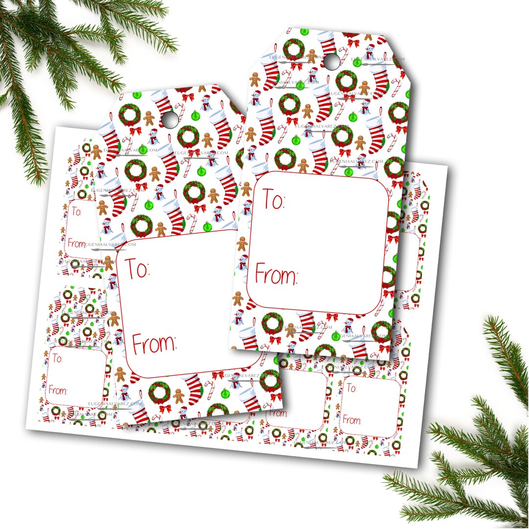 PRINTABLE Christmas Tags, Christmas Gift Tags, Christmas Tags, Holiday ...