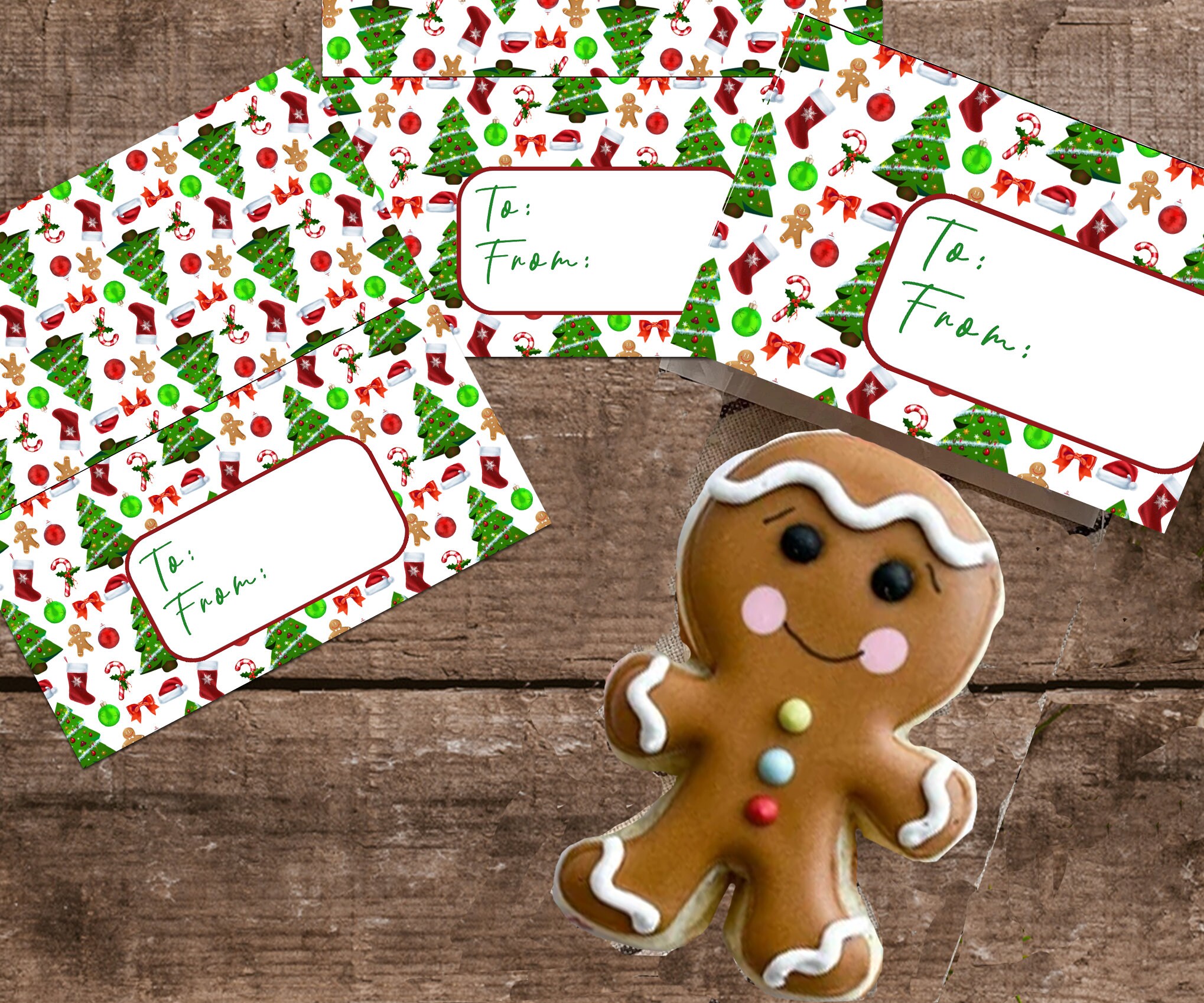 Christmas Bag Toppers 3 Different Sizes, 3" 4" and 5" W Bag Toppers ...