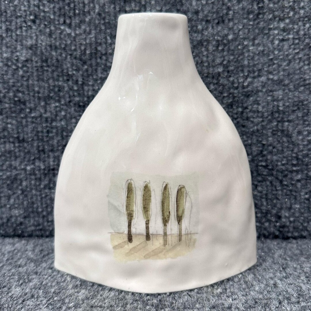 Vintage Rae Dunn Magenta 6” Dimpled Vase Cypress Trees Love is a ...