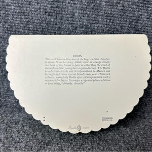 Vintage GET WELL Greeting Card Birds Robin Quality Crest Crescent Shape ...