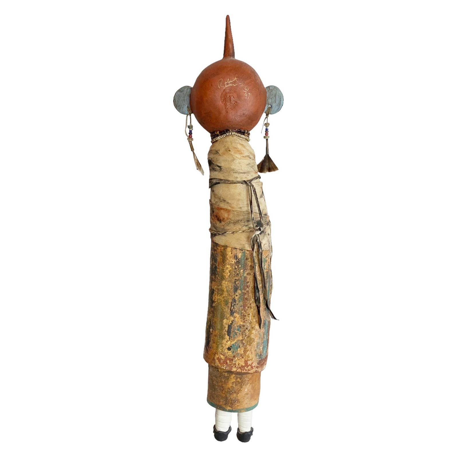 RARE Vintage Robert Rivera Gourd Art Standing Mudhead Spirit - Etsy