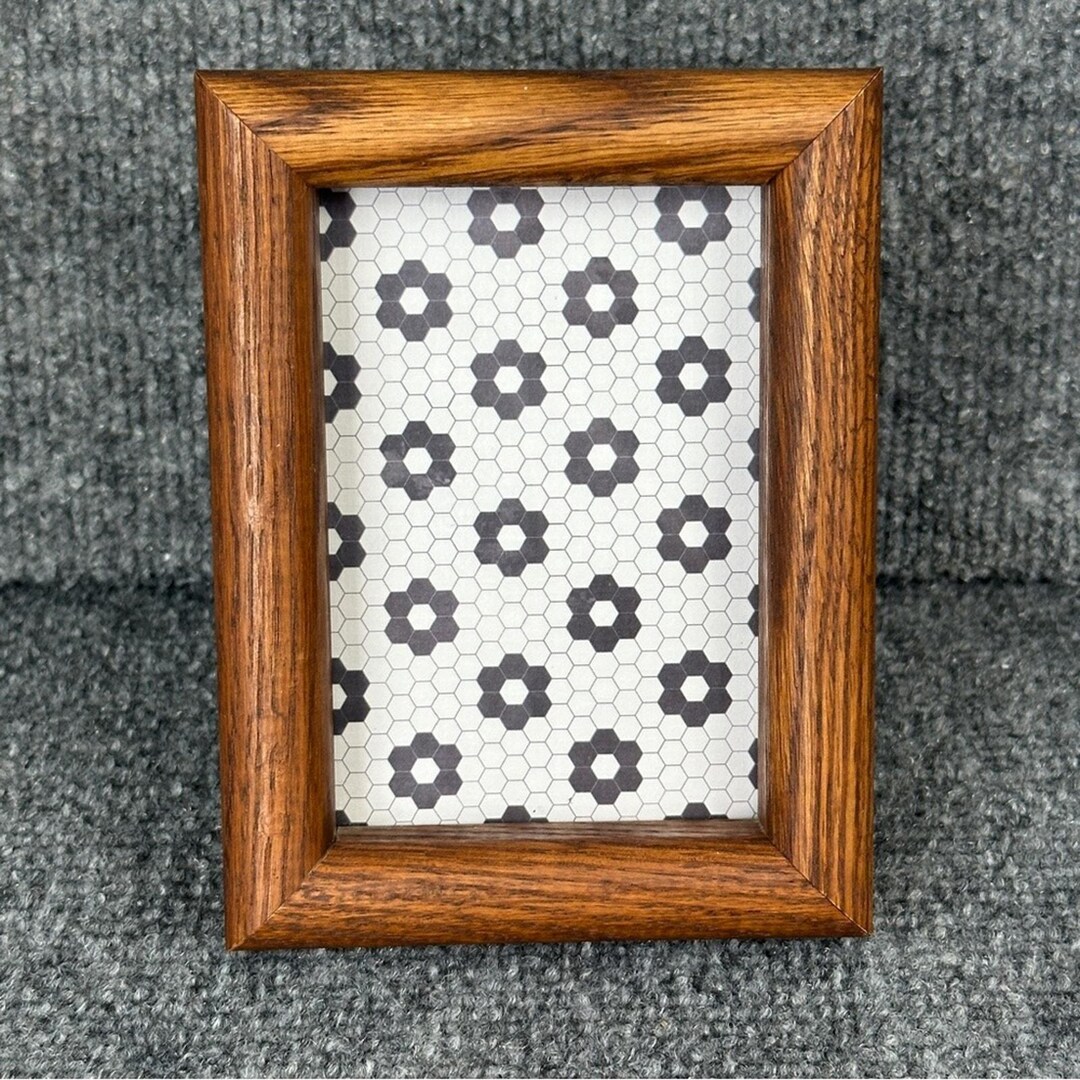 Vintage Chunky Oak Wood Picture Frame Wall or Table Rustic Bohemian ...