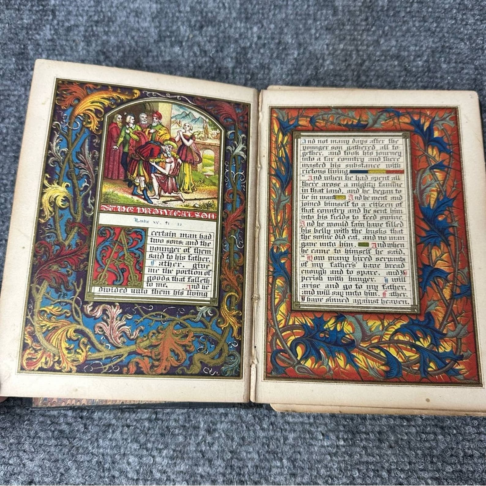 The Parables of Our Lord 1845 Humphreys Illuminated Paper Mache D ...