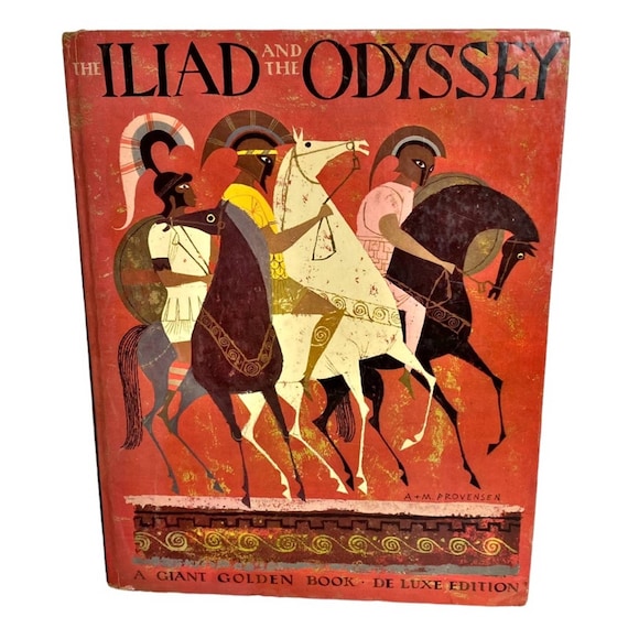 1956 the Iliad and the Odyssey Giant Golden Book De Luxe - Etsy