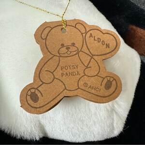 Vintage Aldon Heart Plush Potsy Panda Bear Made in Korea 12 Deadstock ...