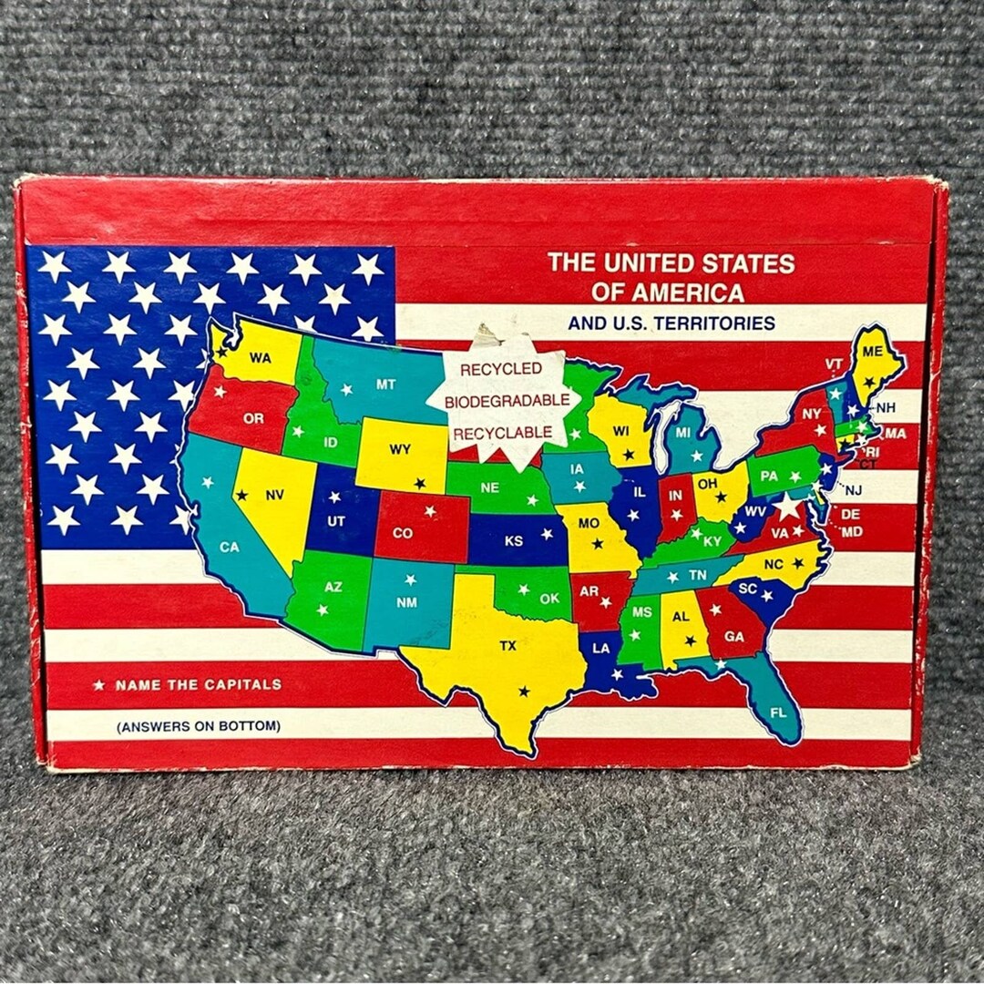 Vintage Pencil Box United States of America Capitols Paperboard Made ...