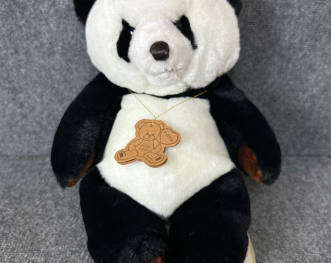 Vintage Aldon Heart Plush Potsy Panda Bear Made in Korea 12 Deadstock ...