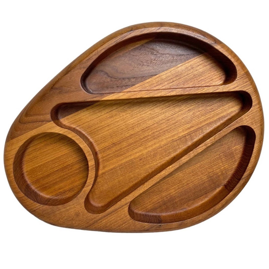 Vintage Epicure Essentials Wood Serving Tray Platter Charcuterie Board ...