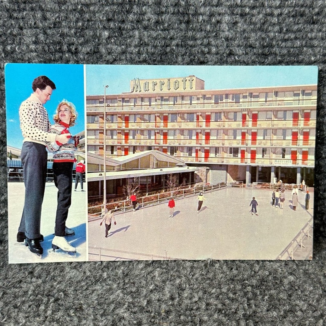 Vintage Postcard 1950s Marriott Motor Hotel Ice Rink Washington DC ...