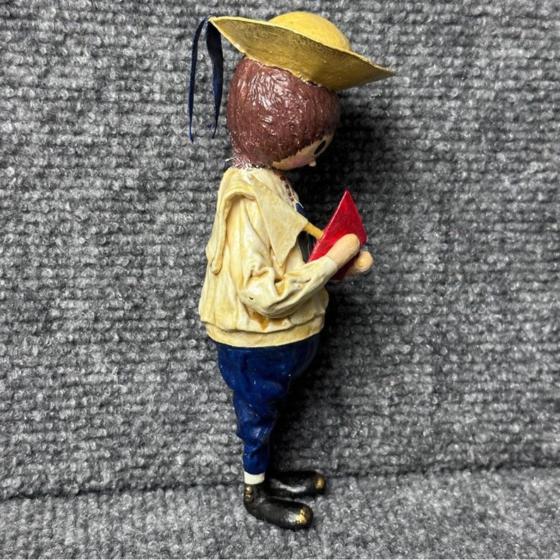 Vintage Paper Mache 6” Sailor Boy Paper Boat Bobby 1966 Signed Barbara ...