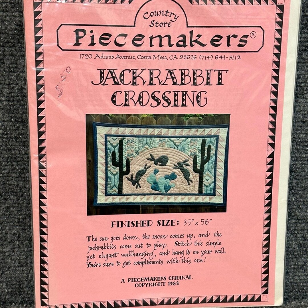 Vintage Quilt Pattern Piecemakers 1988 Jackrabbit Crossing Southwestern ...