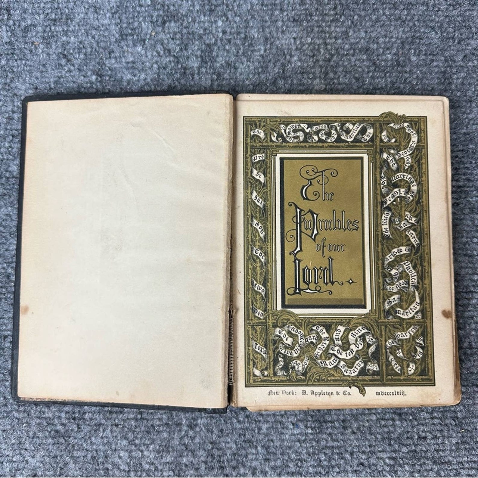 The Parables of Our Lord 1845 Humphreys Illuminated Paper Mache D ...