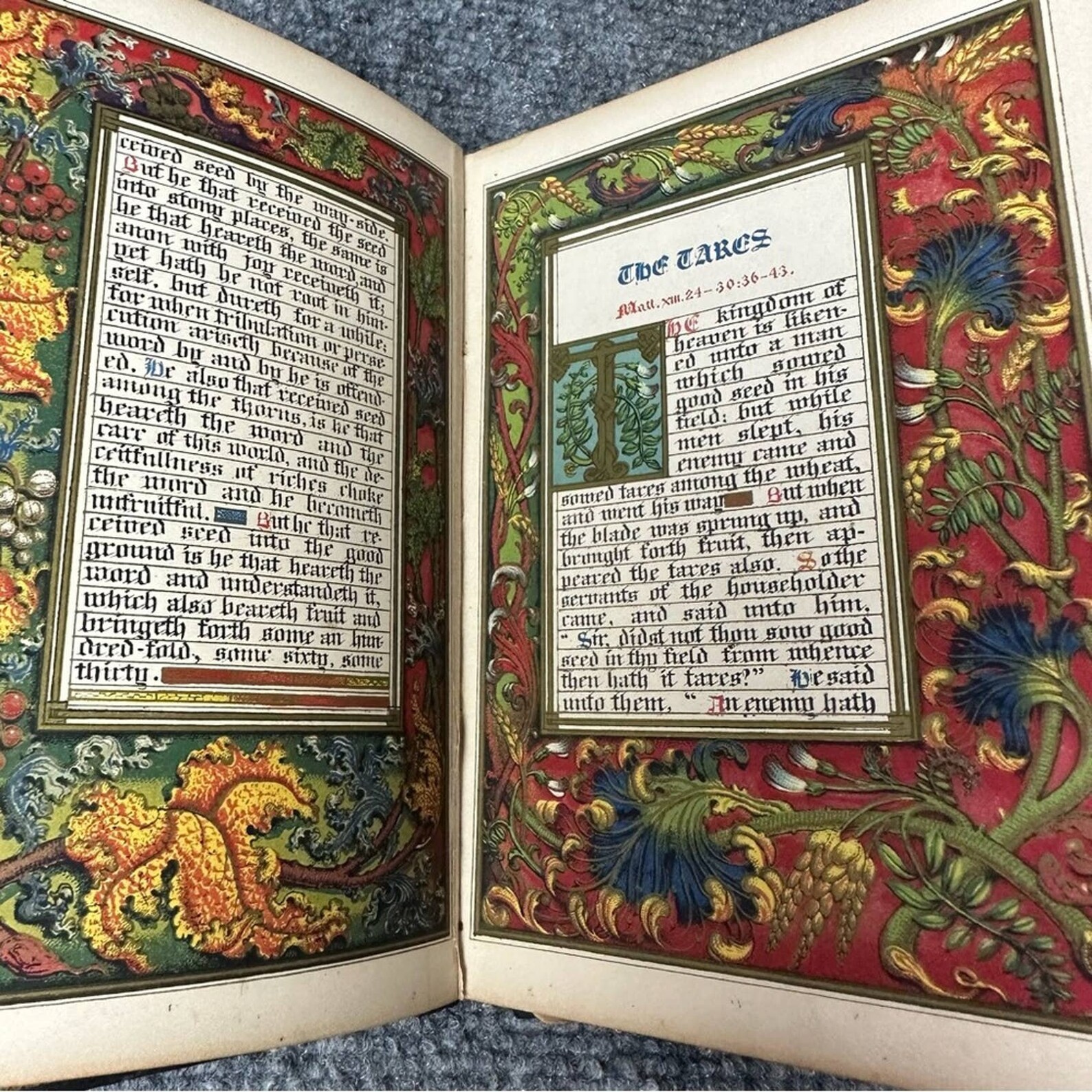 The Parables of Our Lord 1845 Humphreys Illuminated Paper Mache D ...