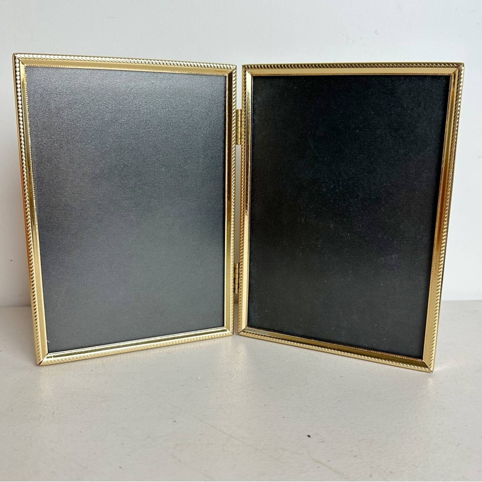 Vintage Double Gold Photo Frame 5x7 Mid Century Hollywood - Etsy