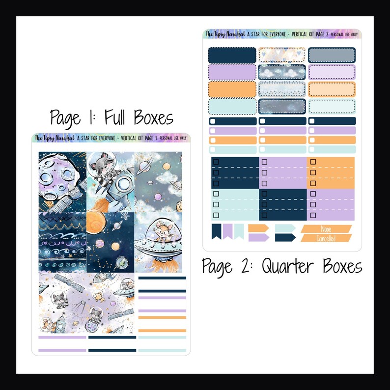 Printable Planner Sticker Kit, Digital Download, Vertical Planner, Erin ...