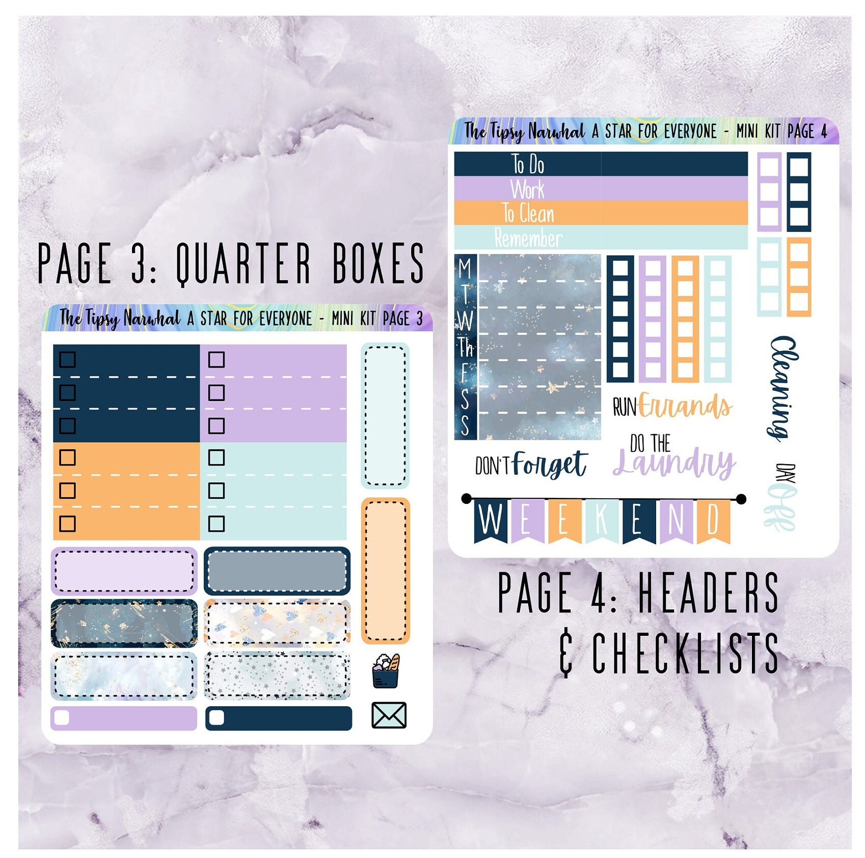 Printable Mini Vertical Sticker Kit A Star for Everyone - Etsy