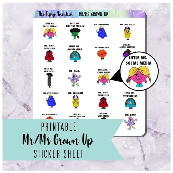 Grown up Stickers - Etsy