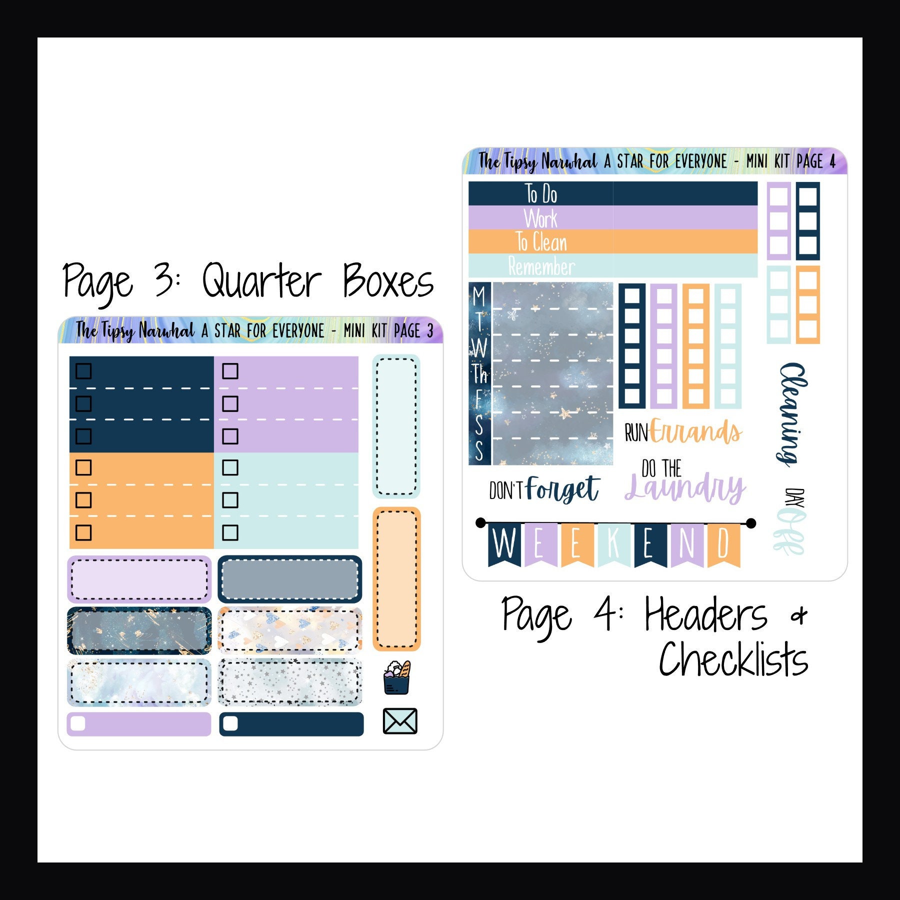 Printable Mini Vertical Sticker Kit A Star for Everyone - Etsy