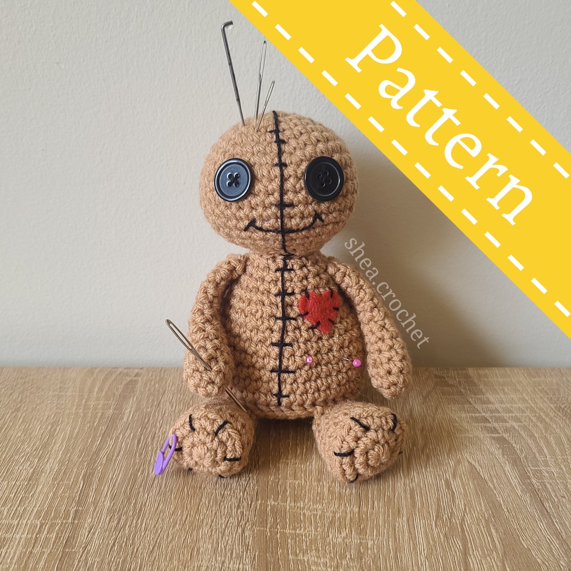 Voodoo Doll Pin Cushion Crochet Pattern PDF File | Etsy