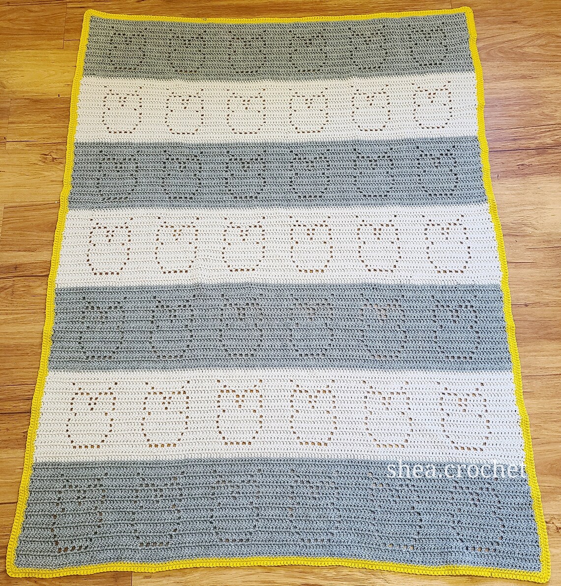 Owl Filet Crochet Blanket Crochet Pattern - PDF File - Beginner ...