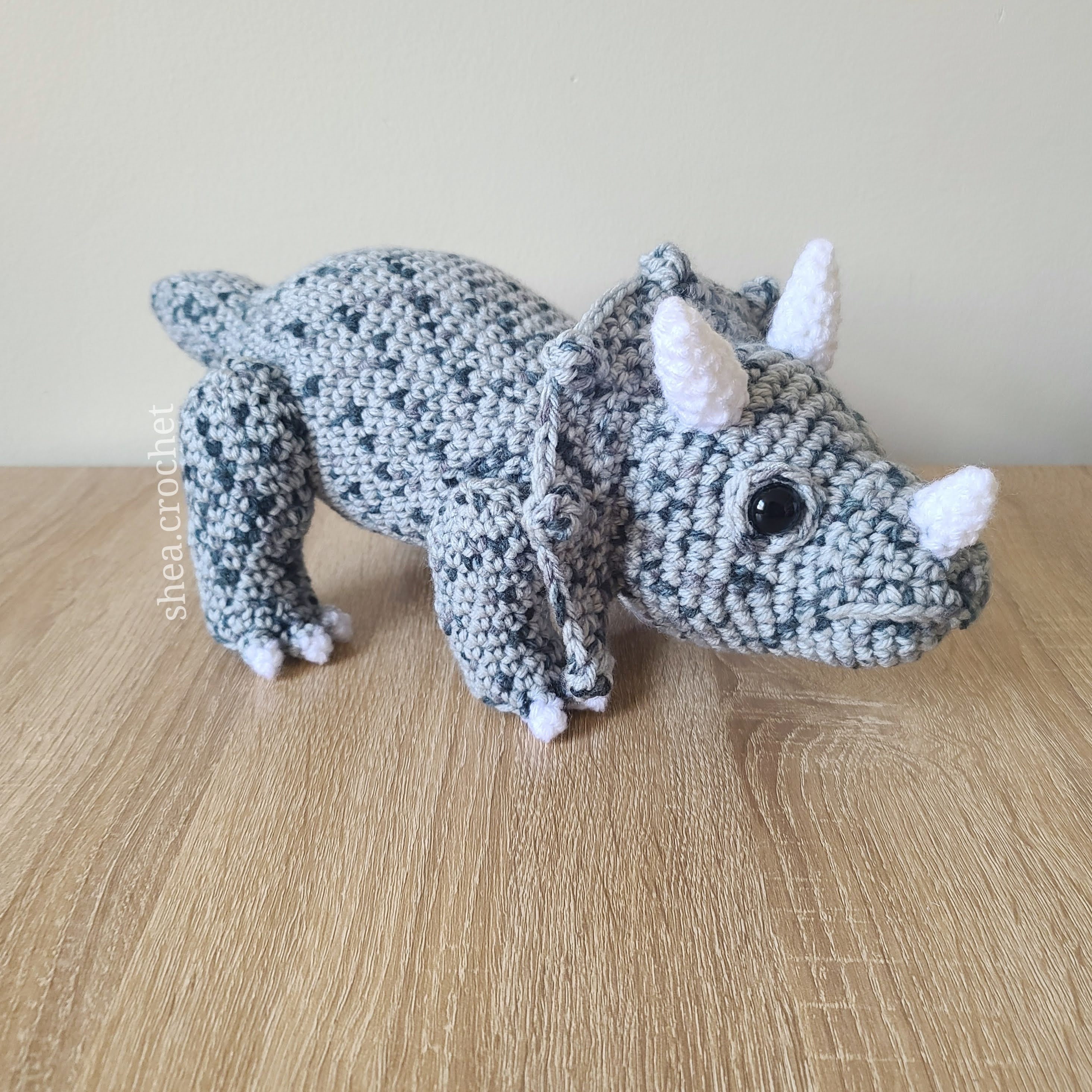 Triceratops Crochet Pattern PDF File Beginner Friendly - Etsy