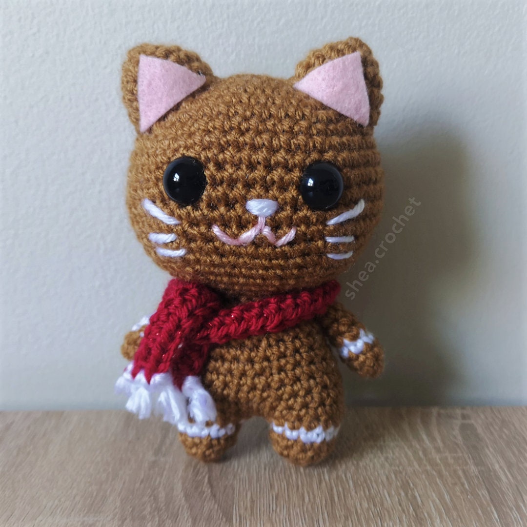 Crochet Pattern Gingerbread Cats Christmas Holidays | Etsy